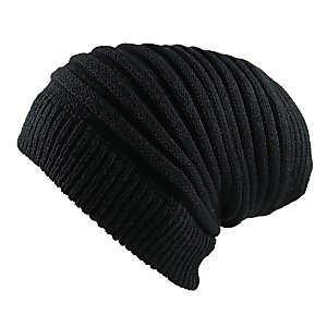 Rasta Long Slinky Beanie Hats Black