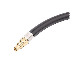 KIBOW 10Ft Low Pressure Propane Quick-Connect Hose-3/8 Inch SAE Female Flare Fitting & Male Full Flow Plug for RVs