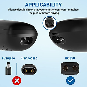 8V Shaver Charger Fit for Philips HQ850 Norelco Oneblade QP2630 QP2530 Replacement Razor Power Cord Battery Charger,Trimmer Charging Cable 3.3Ft