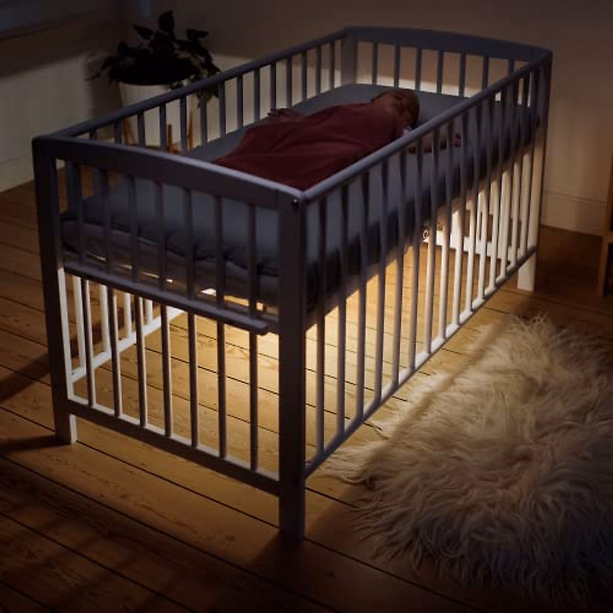 Safety 1st Connected Under Crib Smart Light — Motion Activated Night Light, Dimmable and Full Color Control, Nursery and Bedroom Lighting, Wi-Fi Enabled, iOS and Android Compatible