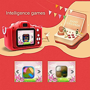 Upgrade Kids Selfie Camera, Christmas Birthday Gifts for Girls, HD Digital Video Cameras for Toddler, Portable Toy for 3 -10 Year Old Girl