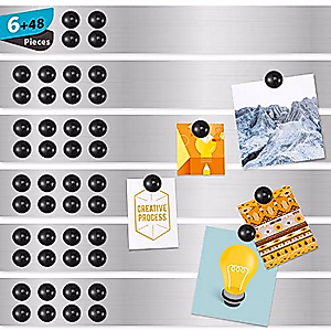 Magnetic Board Magnetic Strips with Adhesive Backing Magnetic Strips Adhesive Magnetic Strip for Wall Memo Board with Pushpins for School Office and Home (6)
