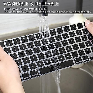 Silicone Keyboard Cover Skin for 2024-2021 MacBook Air & Pro/Max with M3 M2 M1 Chip 15.3" 13.6" 14.2" 16.2 inches A3114 A3113 A2941 A2681 A2992 A2991 A2918 A2779 A2780 A2442 Protector Accessories
