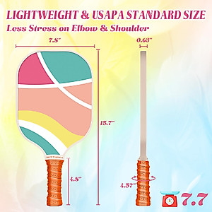 HITTIONA Pickleball Paddles - Fiberglass Pickleball Paddles Set of 2, USAPA Approved Pickle Ball Rackets 2 Pack with 4 Pickleball Balls, 1 Pickleball Net Bag, Paddles Ball Set for Beginners