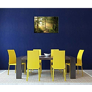 Forest Wall Art Modern Canvas Painting The Picture for Home DecorationTrees Foggy Morning Spring Landscape Print On Canvas Giclee Artwork for Wall Decor