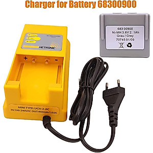 UCH-2 Battery Charger with 68300900 Rechargeable Battery for Hetronic UCH2 Input 90-270VAC Out 300/780mA for Hetronic 68300900 Battery Charger