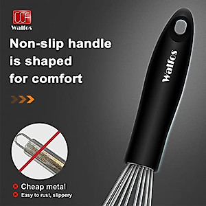 Stainless Steel Wire Whisk Set - 3 Packs Balloon Whisk, Thick Wire Wisk ＆ Strong Handles, Egg Frother for Cooking, Blending, Whisking, Beating and Stirring (8.5"+10"+11")