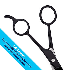 Equinox Professional Straight Edge Razor with 100 Single Derby Straight Razor Blades and Professional Hair Cutting Scissors