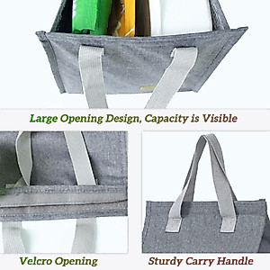 GODWOODS Insulated Lunch Bag for Women Men Large Lunch Box Container Reusable Leakproof Tote for Office, Work, Beach or Travel (Black)