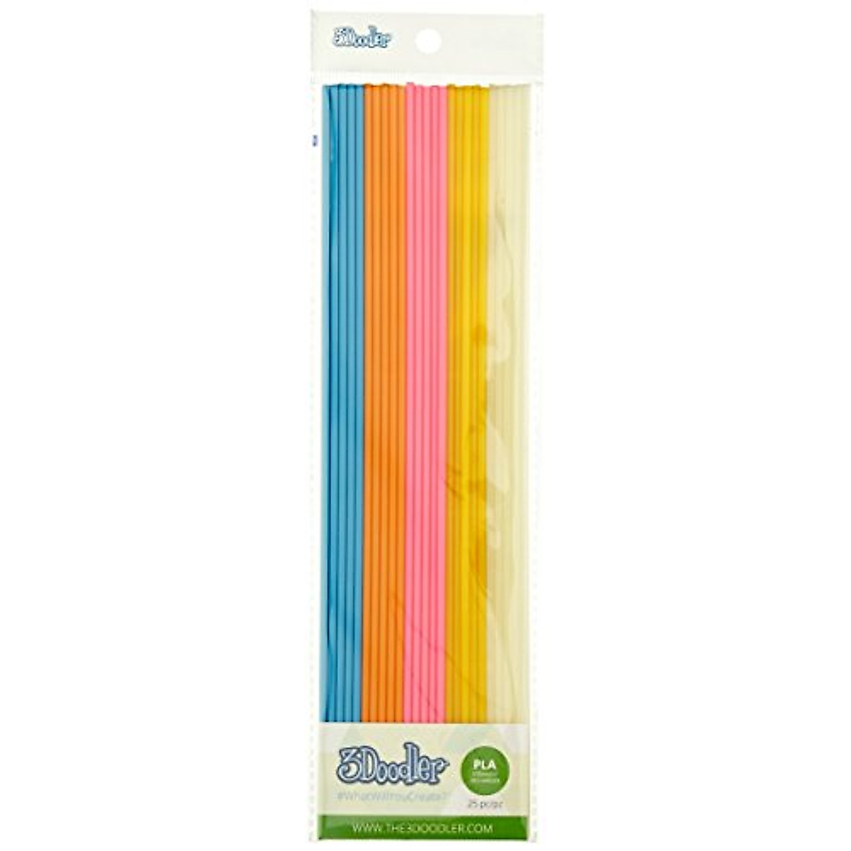 3Doodler Create PLA 3D Printing Filament Refill Pack (X25 Strands, Over 200'. of Extruded Plastic!) - Boogie Nights