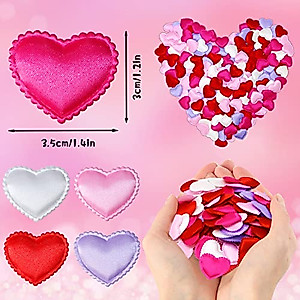400 Pieces Valentines Day Heart Table Confetti Decoration, Love Heart Shaped Sponge Petal, Romantic Decor for Tables Valentine Confetti Wedding Decoration Supplies (Red, Pink, White, purple)