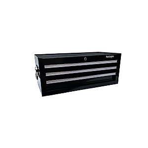 Workington Industrial 3 Drawers Portable Metal Intermediate Box, 26" Middle Tool Chest Cabinet with Ball Bearing Drawer Slides, Steel Tool Storage Box Organizer 4009 Black