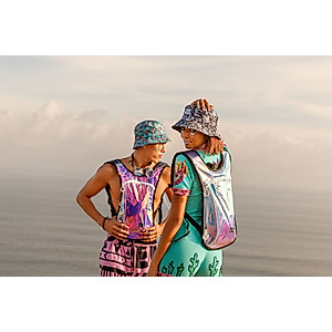 Vibe Festival Gear Bucket Hat Unisex for Men Women Fashion Fishing Hat Cute Fisherman Cap (BW Tribal-L-XL)