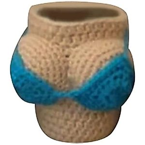 NARFIRE 1Pcs Wine Bottle Cover Knit Creative Funny Beer Bottles Sexy Bikini Plush