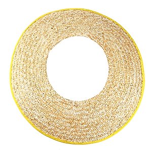 Tofficu Wheat Straw Hard Hat Sun Shade Construction Site Helmet Sunshield Cover