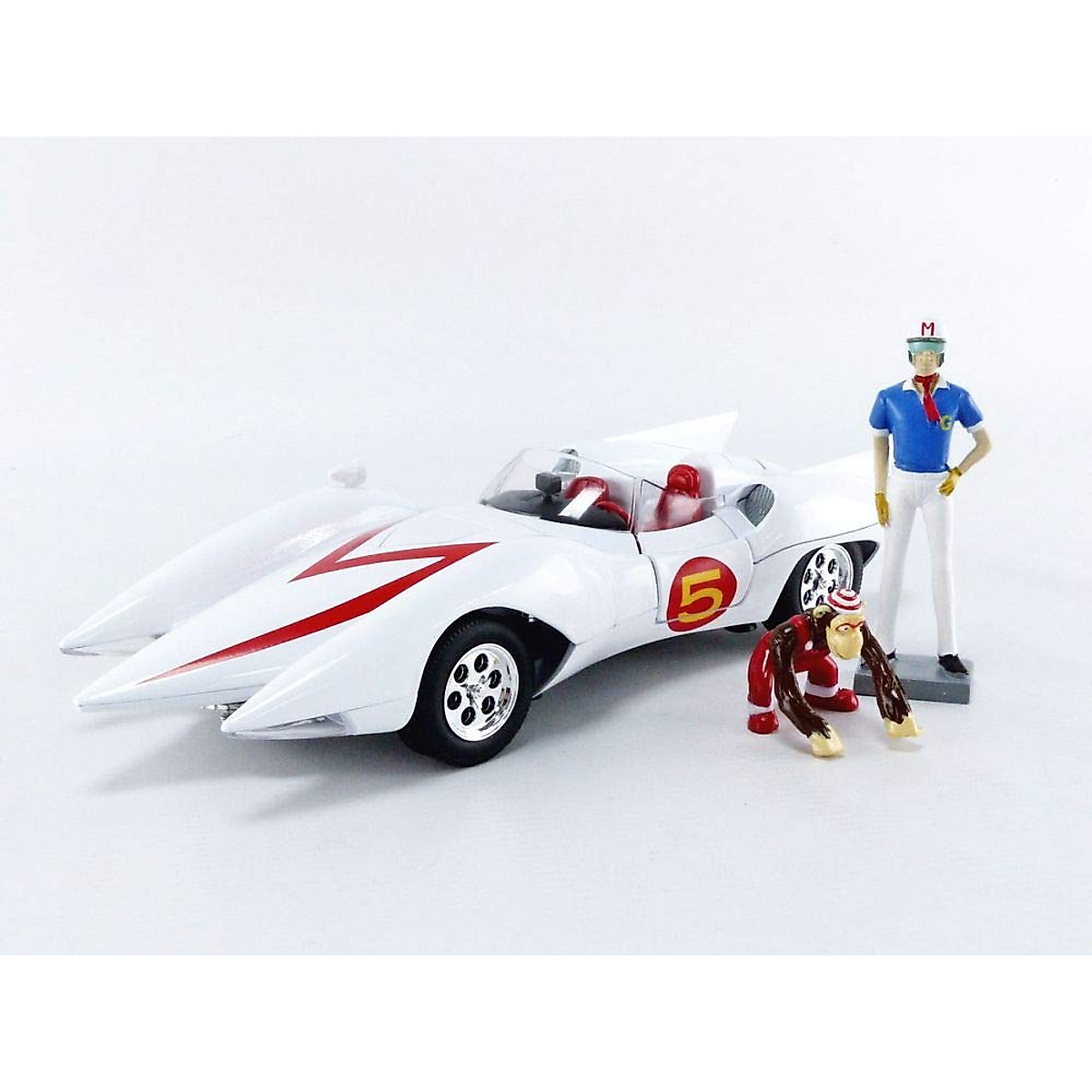 Silver Screen Machines - Speed Racer Mach 5 w/Chim-Chim and Speed Racer Figures (AWSS124)