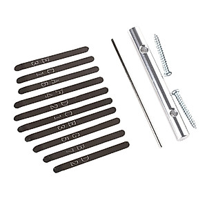 KOqwez33 Thumb Piano, Mini Kalimba Musical instruments, Replacement African Kalimba Mbira Steel Keys with Bars for 10-Tone Thumb Piano Gift for Kids Adults Beginners