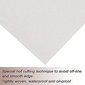 YeaBerr Placemats, Waterproof Placemats Set of 4 for Dining Table Washable Woven Vinyl Non-Slip Table mats Heat-Resistant Wipeable PP Place Mats for Indoor & Outdoor, Easy to Clean, White