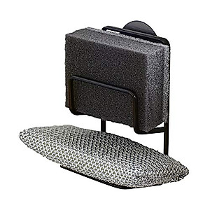 YAMAZAKI home 2265 Double Sponge Holder-Steel Rack Organizer for Kitchen Sink, One Size, Black