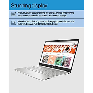 HP15.6 Inch Laptop, Intel Iris Xe Graphics, 12th Generation Intel Core Processor, 8 GB RAM, 256 GB SSD, Diagonal Full HD Display, Windows 11 Home, Dual Array Microphones, Wi-Fi 6 (15-dy5024nr, 2022)