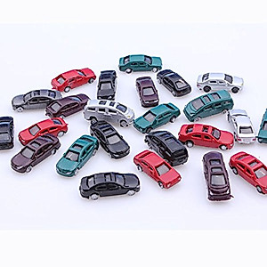 1:150 Scale Gauge N Painted Plastic Model Car for Building Train Layout (Pack of 100)