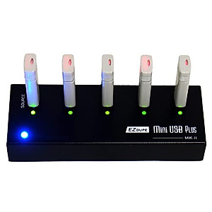[New Update Version] EZ DUPE 1 to 4 Mini USB Plus MK II Duplicator - Standalone Portable USB Flash Media Thumb Drive Compact Copier (DM-FU0-5V04B-V2)