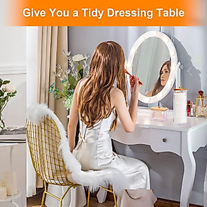 AIMIXUN 2 PCS Cotton Swab Dispenser, Cotton Pad Holder with Bamboo Lids, Qtip Dispenser Bathroom Qtip Storage Container Bathroom Canisters with Lids Cotton Round Dispenser for Floss Hair Ties Jewelry