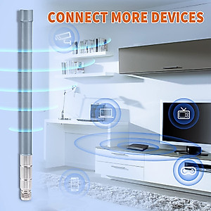 Bingfu Outdoor WiFi Antenna 5dbi RP-SMA/SMA Male Dual Band 2.4ghz 5ghz High Gain Omnidirectional Antennas for Wireless Security IP Camera WiFi Router Video Surveillance Monitor Antennae