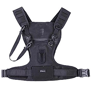 Nicama Dual Shoulder Camera Strap for Two-Cameras, Carrier Chest Harness Vest with Mounting Hubs & Backup Safety Straps for DSLR Canon 6D 5D2 5D3 Nikon D800 D810 Sony A7S Sigma Olympus