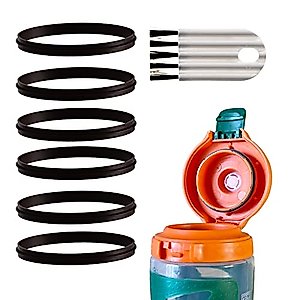 Replacement Gaskets Compatible with Gatorade Gx Water Bottle - 6pcs Silicone Lid Seal Replacement Accessories, Compatible with Gatorade Water Bottle