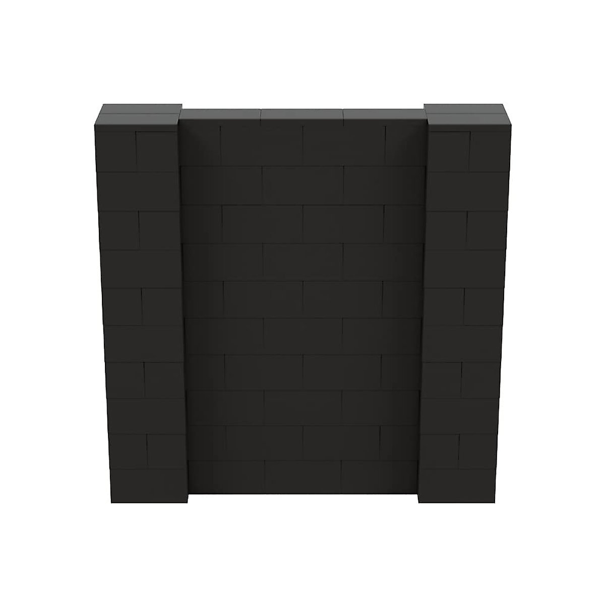 EverBlock 5' x 5' Wall Kit | Modular Building Blocks | Wall System for Building, Display & Structures | Room Divider & Partition | Easy to Connect & Reuse | Indoor & Outdoor Use | Black
