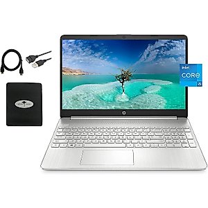 HP 15.6 FHD Laptop IPS Flagship Computer, Intel 4 Core i5-1135G7(Up to 4.2GHz, Beat i7-1060G7), 8GB RAM, 512GB PCIe SSD, Iris Xe Graphics, WiFi, Bluetooth, Win11, w/GM Accessories, Silver