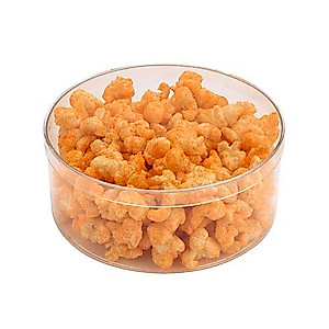 Pioneer Plastics 185C Clear Round Plastic Container, 7.375" W x 3" H, Pack of 4