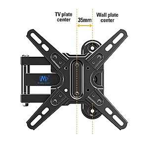 Mounting Dream UL Listed TV Mount Swivel and Tilt for Most 13-42 Inch TVs, Full Motion TV Wall Mount Bracket with Articulating Arm, Max VESA 200x200mm, Loading 50 lbs, MD2465