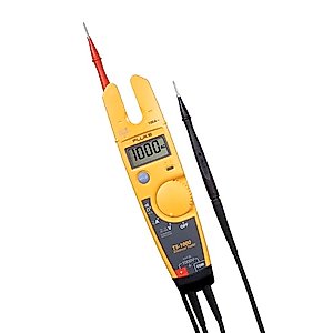 Fluke T5-600 Electrical Voltage, Continuity and Current Tester, Measures AC Current Up To 100 A Without Contact, Automatically Select AC/DC Voltage For Tests, Includes Detachable SlimReach Probe Tip