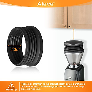 Aieve Silicone Coffee Hopper Bellow Compatible with Baratza Encore Grinder ESP/Virtuosa+ Coffee Grinder