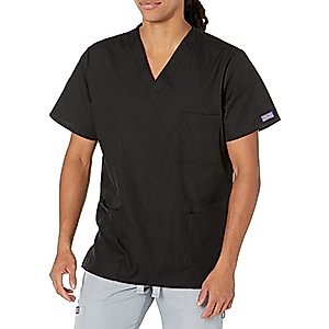 Cherokee Originals Unisex V-Neck Scrubs Shirt, Black, Medium