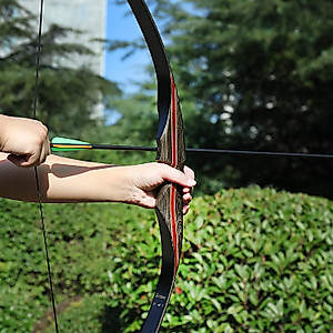 OEELINE Airobow Longbow 58in Professional Hunting Right Hand One-Piece Recurve Bow Draw Weights in 30-50 lbs