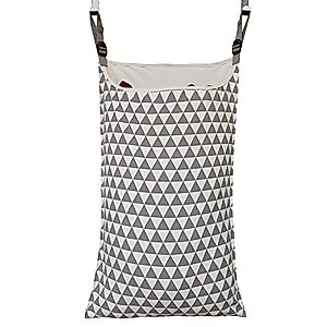 HDHYK Adjustable Space Saving Door Hanging Laundry Hamper Bag with Over Door Hooks for Dirty Laundry
