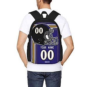 ANTKING Baltimore Backpack Customized High capacity Personalized Any Name and Number Fans Gifts for Kids Men