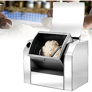 3/5kg Commercial Dough Mixer,Stainless Steel Dough Mixer Machine,Bread Dough Mixer Machine 30/50kg/H,30 Minutes Timer,For Pasta Noodle Pizza Making(5kg)