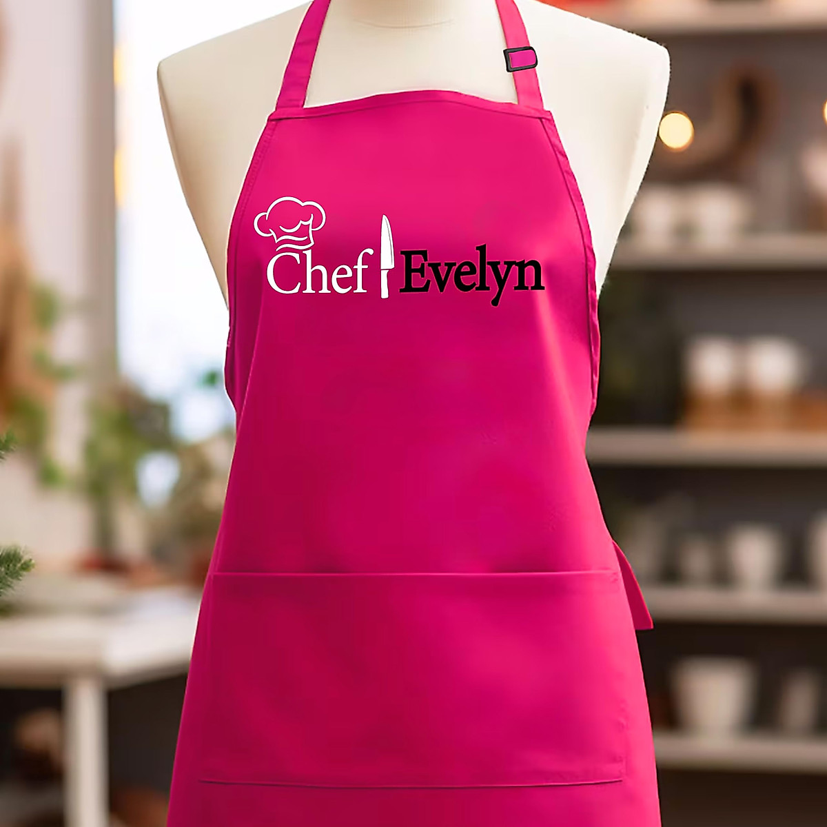 Chef Apron Men, Women, Personalized Adult Aprons for Women and Men, Personalized Baking Gifts, Professional Aprons for Chefs, Men - Women Cooking Gift for Christmas, Birthday, Fathers Day, Mothers Day