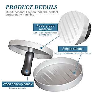 QUINGLU Burger Press 100 Patty Papers, Non-Stick Hamburger Press Patty Maker, Meat Beef Cheese Burger Maker, Veggie Burgers Sausage Patties Crab Cakes Patty Maker for Outdoor Camping