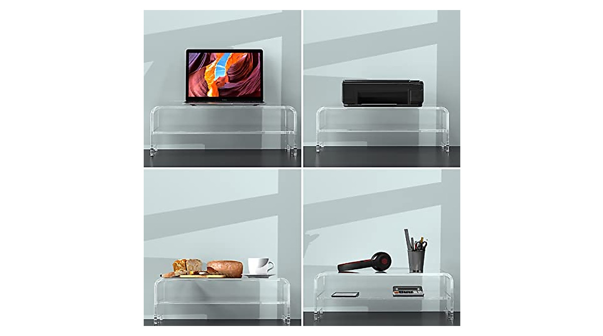 Zimilar 2-Tier Acrylic Monitor Riser | Ergonomic Stand