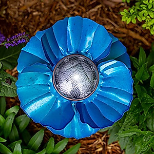 Desert Steel Flower Solar Light (Blue Poppy)