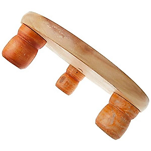 Tabakh Manual Wooden Roti Chapati Flatbread Tortilla Presser Maker with Rolling Pin, 10-Inch