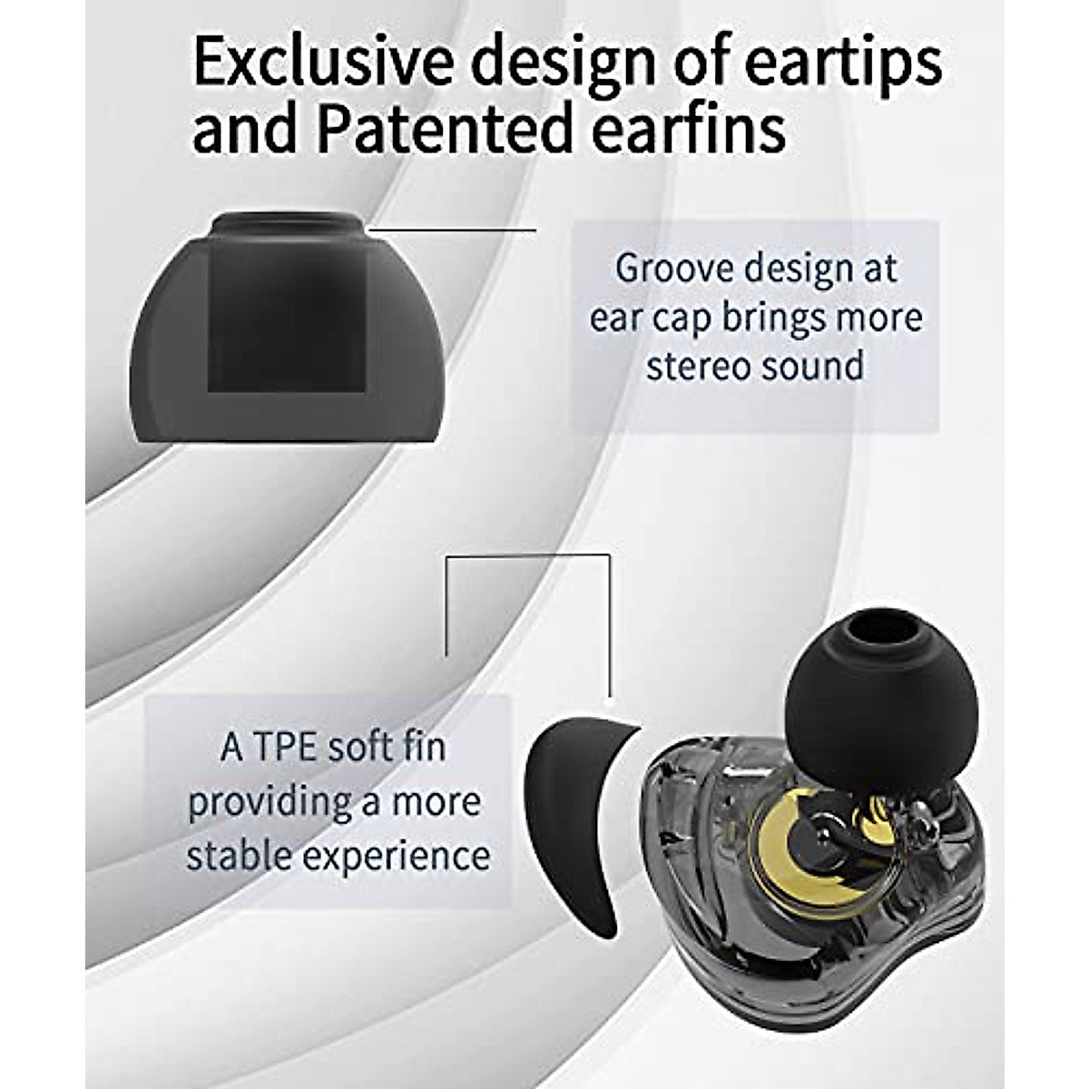 Kinboofi CCZ Melody in Ear Monitors, Dynamic Hybrid Dual Driver in Ear Headphones 1BA+1DD HiFi Wired Headphones Musicians IEM Upgrade Deep Bass Suitable for Audiophile Musician(No MIC, Black)