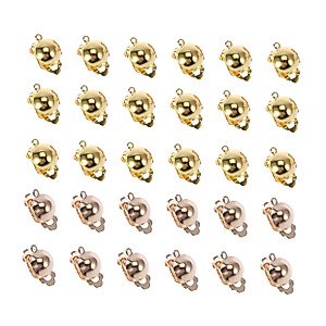 COHEALI 40pcs Screwback Earrings Earring Findings Earring Components Stud Earings Clip on Converters for Earrings Earring Making Supplies Earrings Backs for Studs DIY Jewelry Semicircle