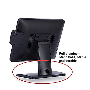 DeYoWo 15 Inch 4:3 Ratio 10 Point Projective Capacitive Touch Screen Monitor, Touch POS Monitor with MSR, Stable Base No Shaking, USB Free Driver