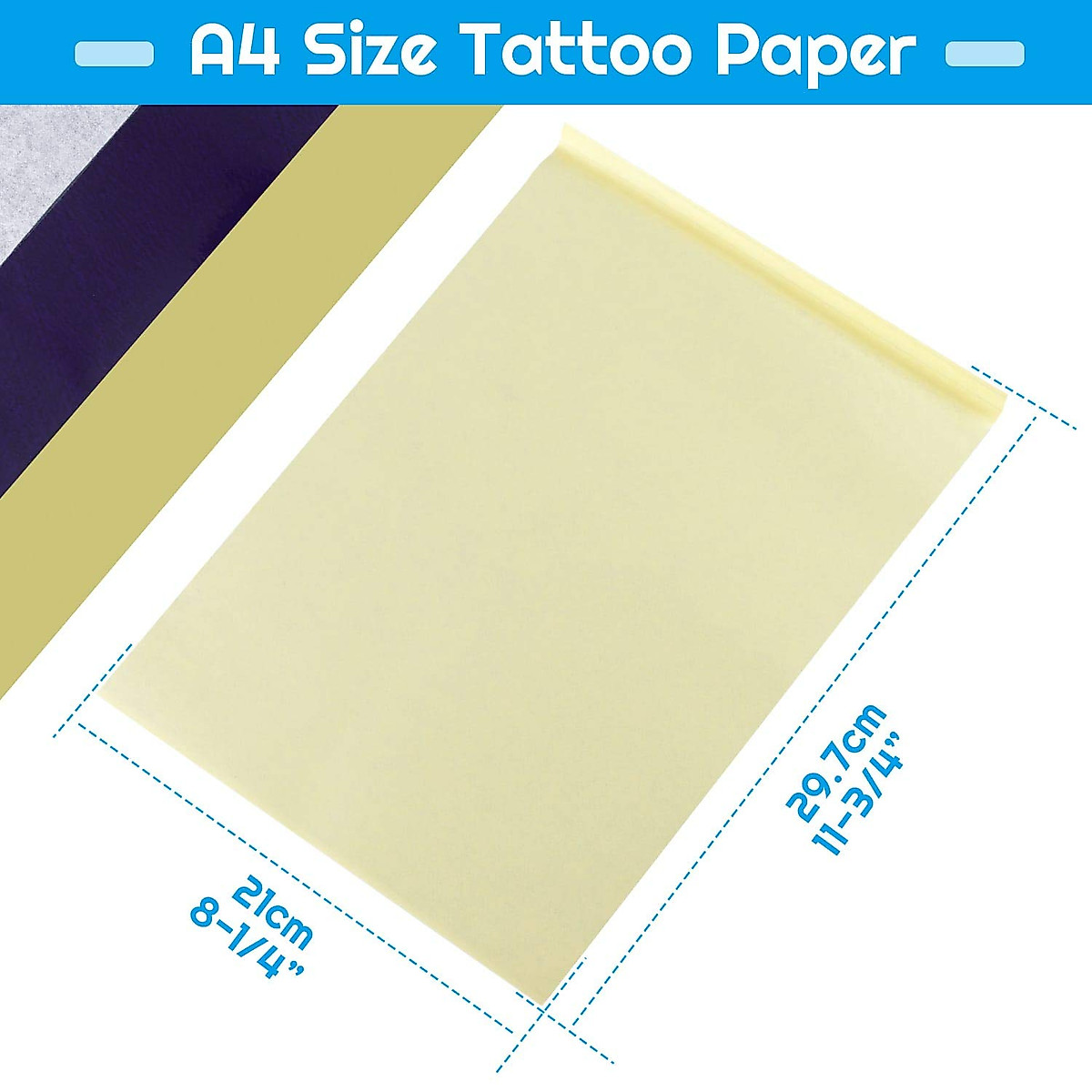 Tattoo Transfer Paper, Cridoz 20 Sheets Stencil Paper for Tattooing, Tattoo Transfer Paper for Tattooing, A4 Size